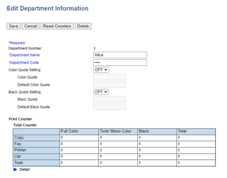 Toshiba Copier Department Code Setup | MOST